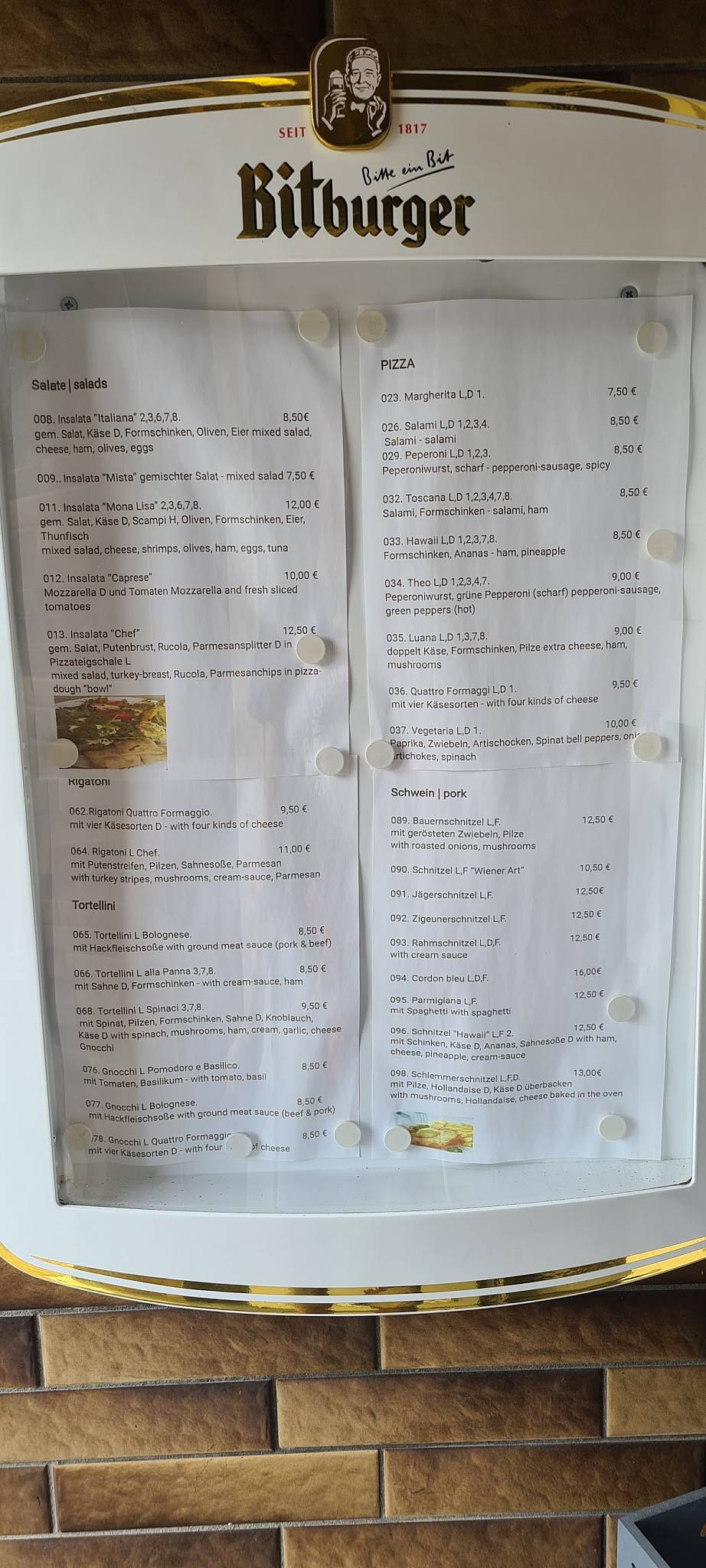Menu at Pizzeria-Ristorante ROMA Mom’s Place, Spangdahlem