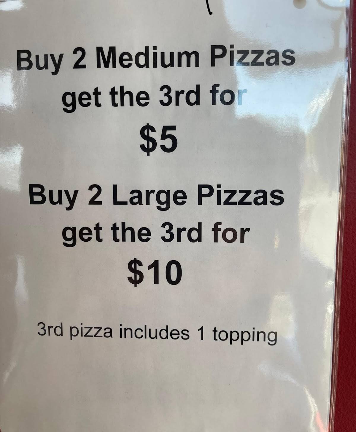 Menu at The Old Garage Wood Fired Pizza pizzeria, Walkerton