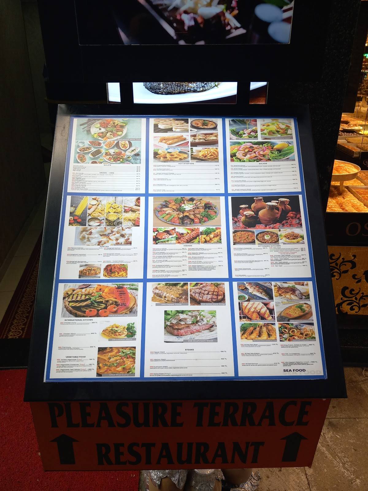 Menu at Pleasure Terrace Roof Restaurant, Istanbul