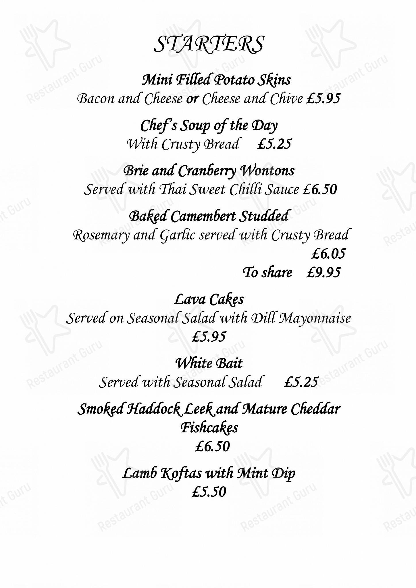 Menu at The Plough Inn pub & bar, Appleton, Eaton Rd