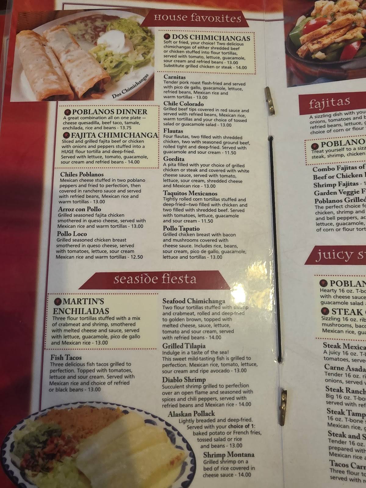 Menu at Poblanos Mexican Grill - Winamac, IN restaurant, Winamac
