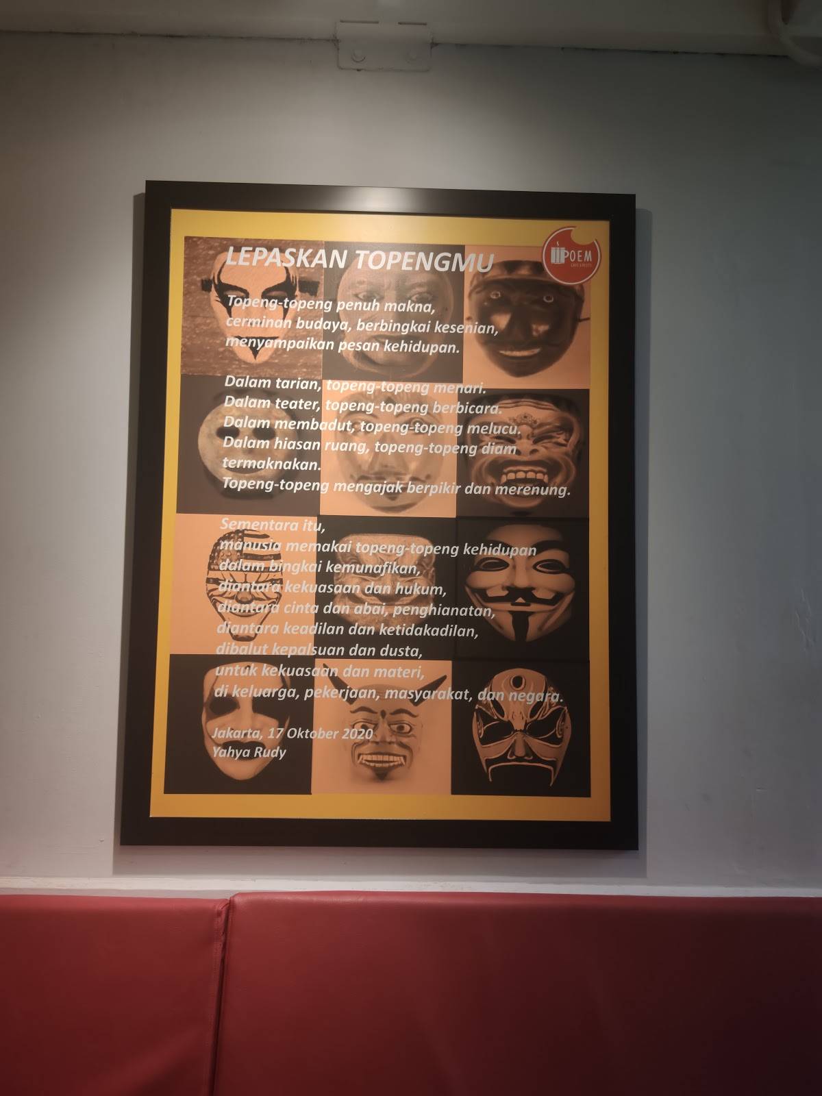 Carta de Poem Cafe and Resto Sumarecon Bandung, Bandung