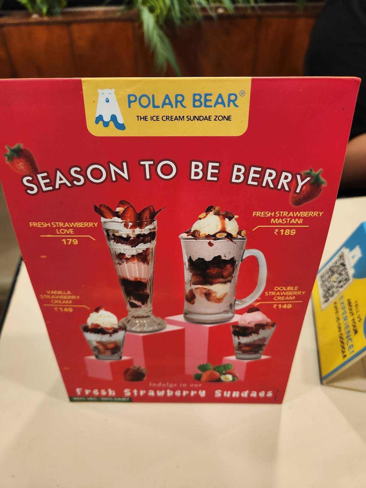 Menu at Polar Bear The Icecream Sundae Zone, Coimbatore, ThaneerPandhal ...