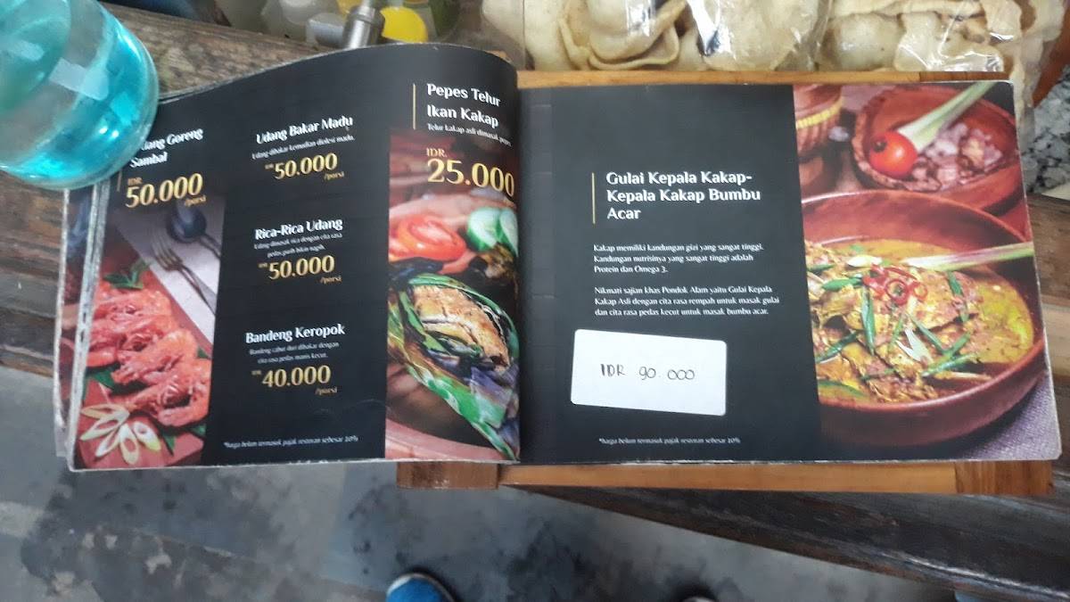 Menu at Pondok Alam Bang Khohar restaurant, Bergas Lor