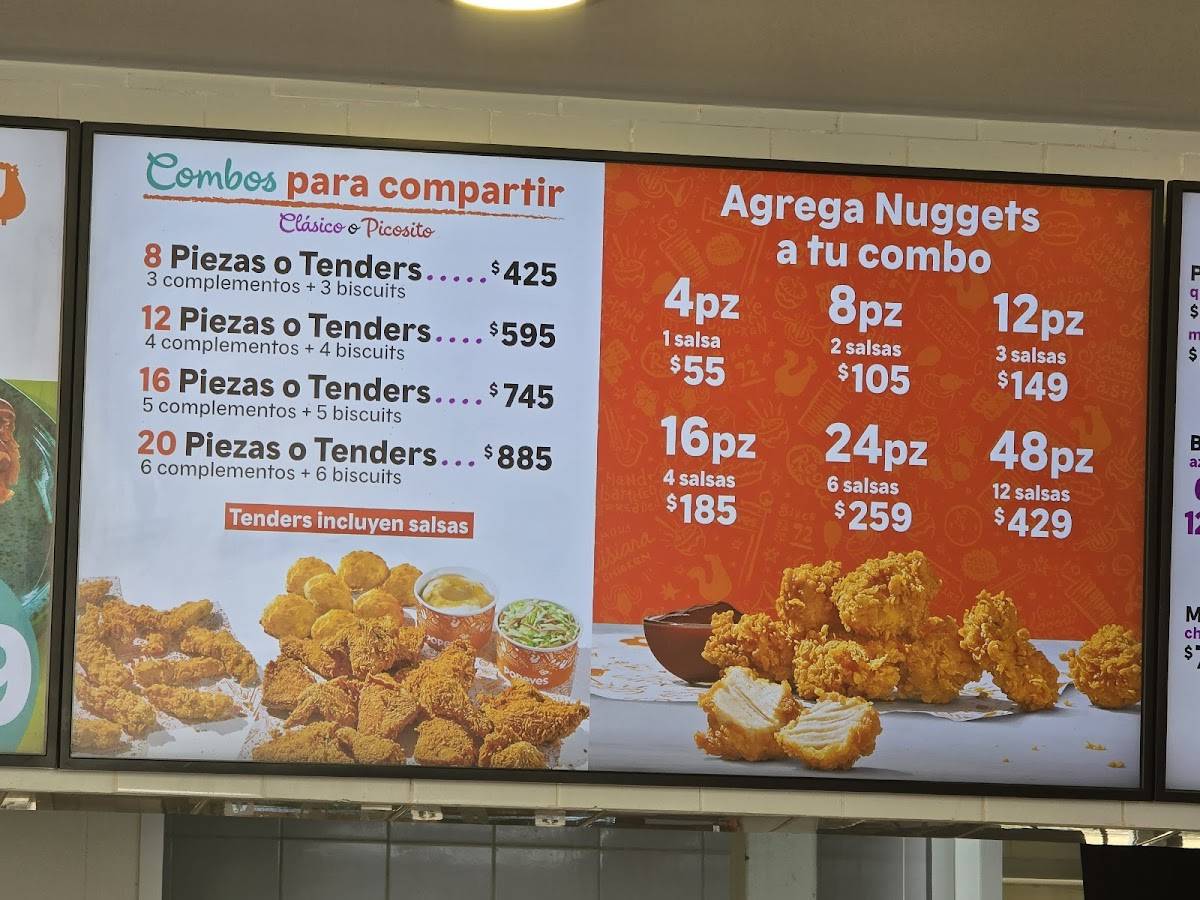 Menu at Popeyes Famous Louisiana Chicken restaurant, Monterrey ...