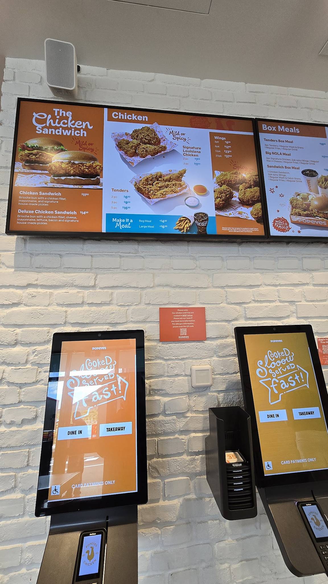 Menu at Popeyes Famous Louisiana Chicken Taupo restaurant, Taupo