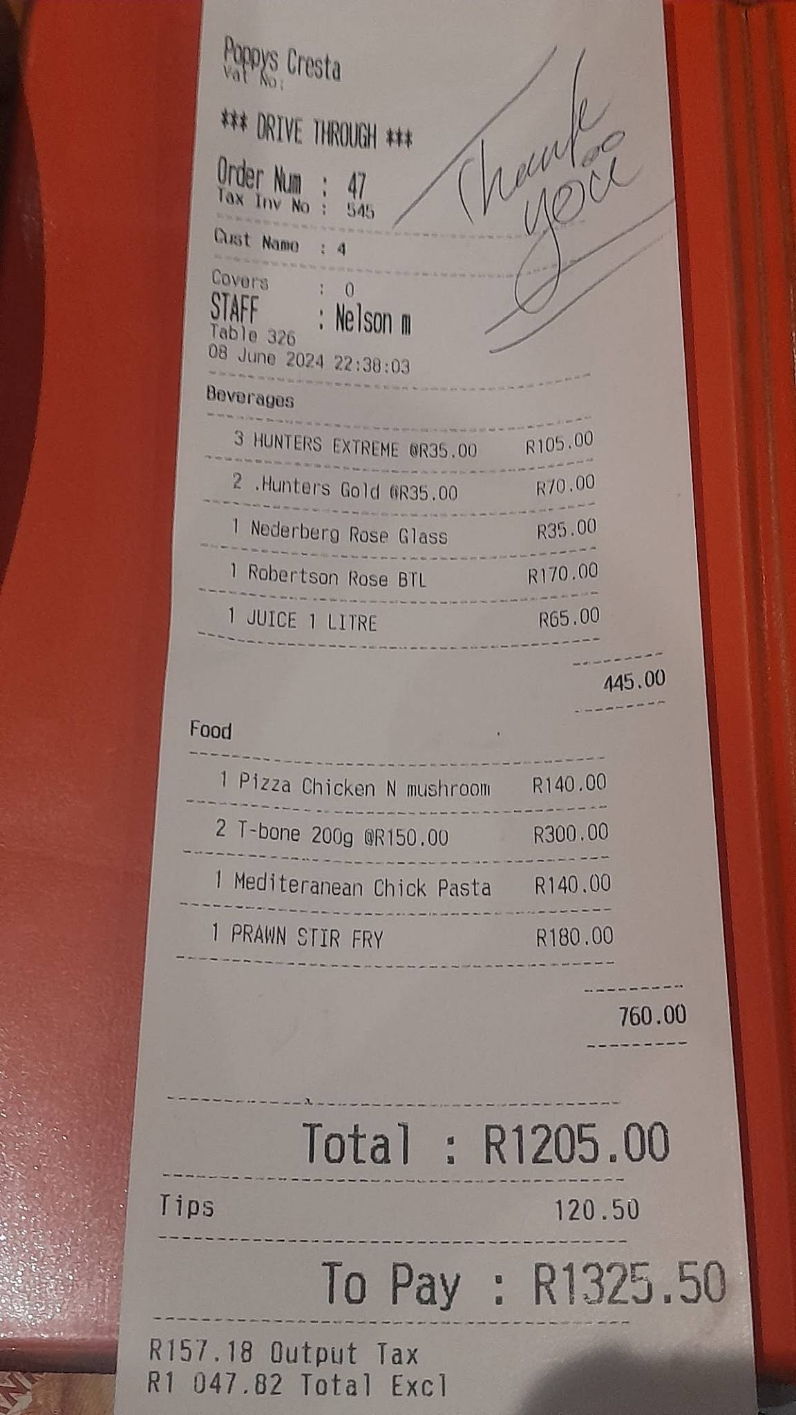 Menu at Poppy's Restaurant, Randburg, Corner Beyers Naude Drive and