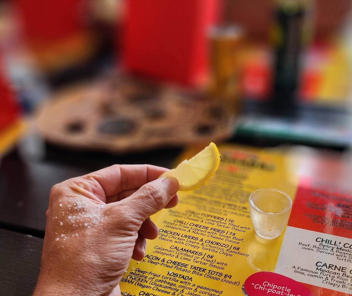 Menu at Chingada's Mexican Cantina restaurant, Port Elizabeth