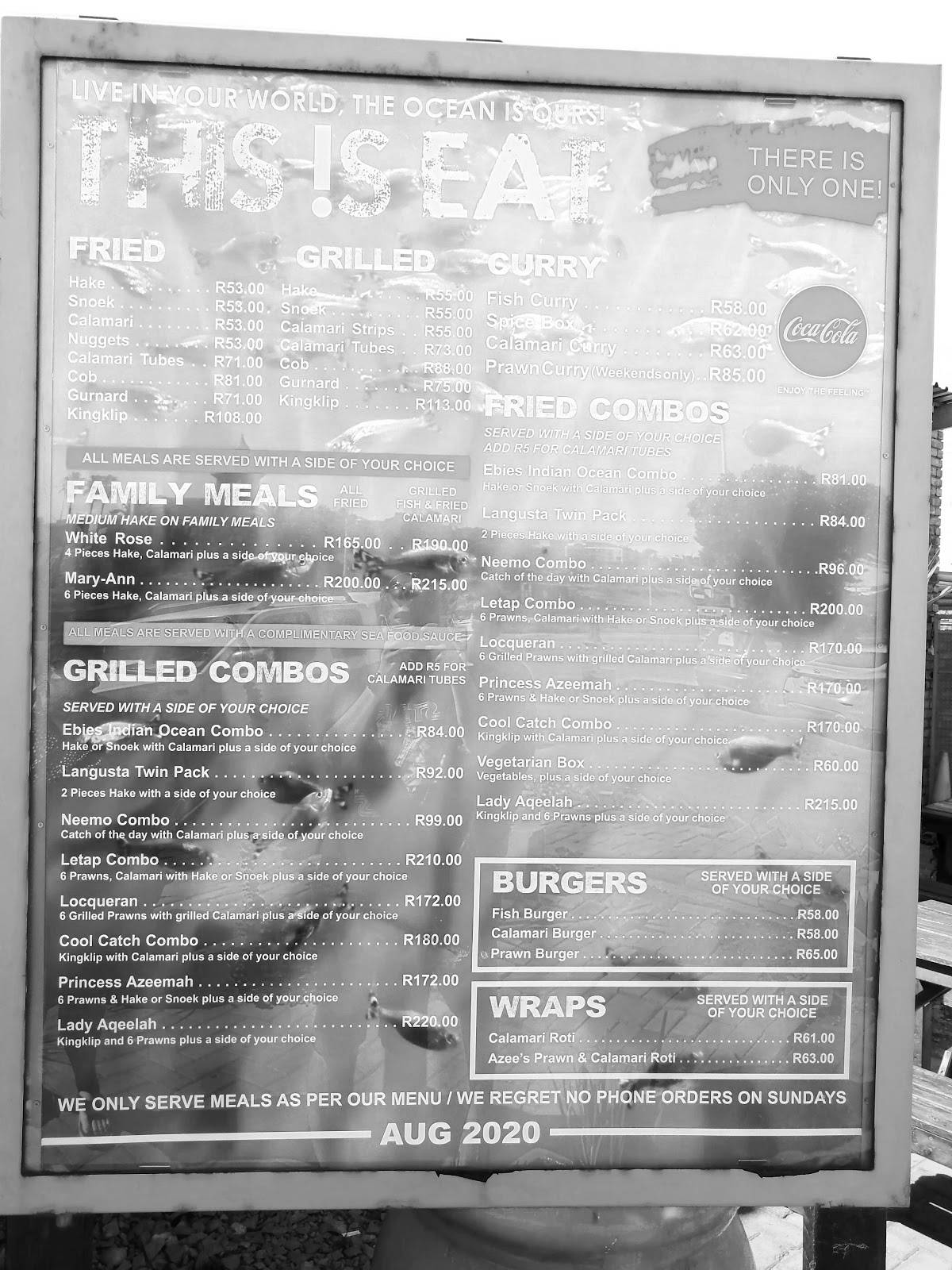Menu at This Is Eat restaurant, Port Elizabeth