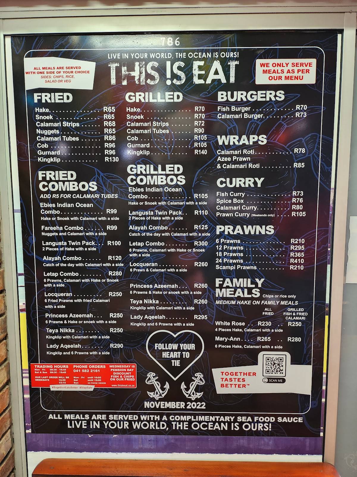 Menu at This Is Eat restaurant, Port Elizabeth