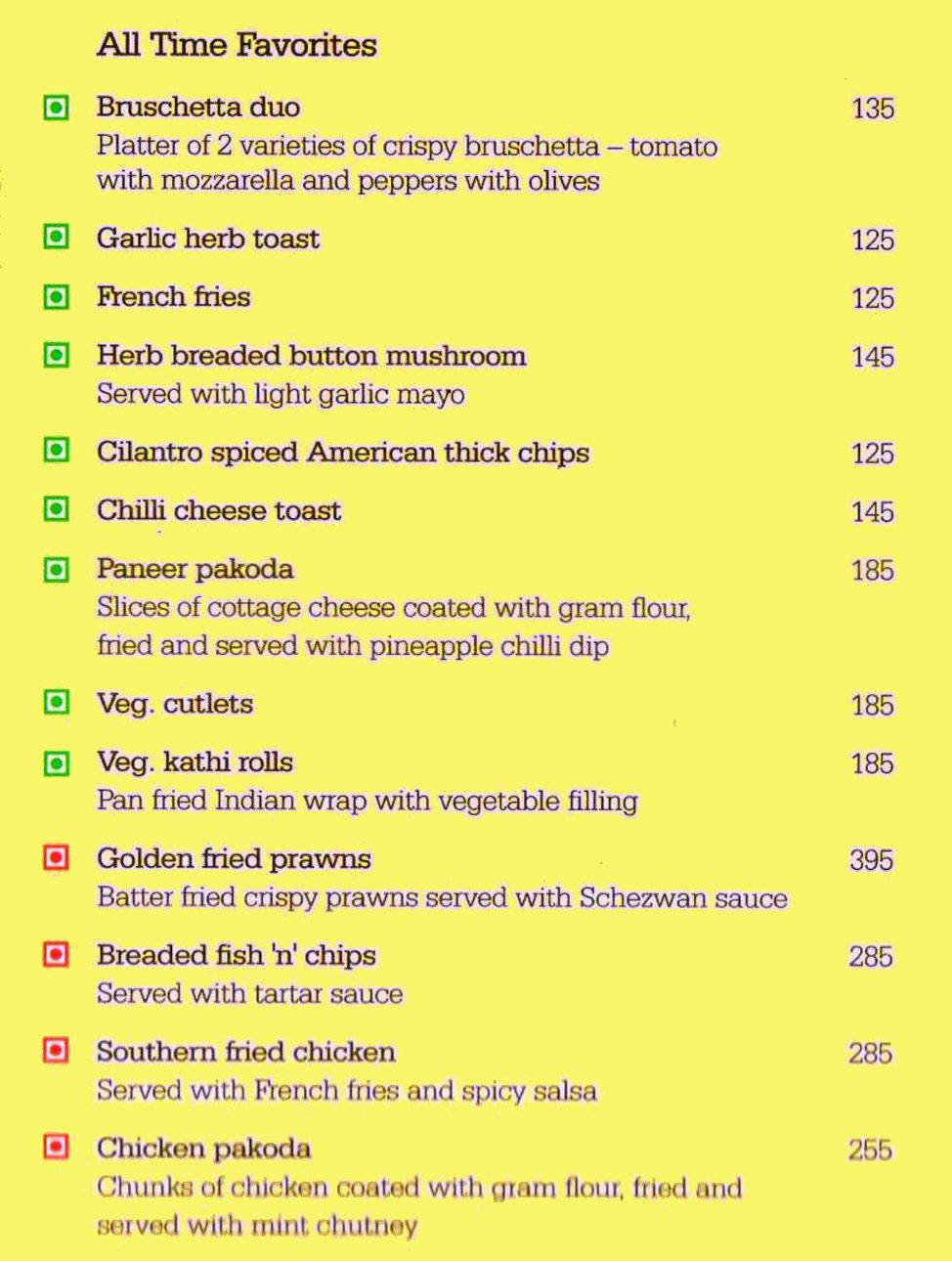 Menu at Portico Restaurant - Sayaji, Pune, Pune, 135/136 Ground Floor