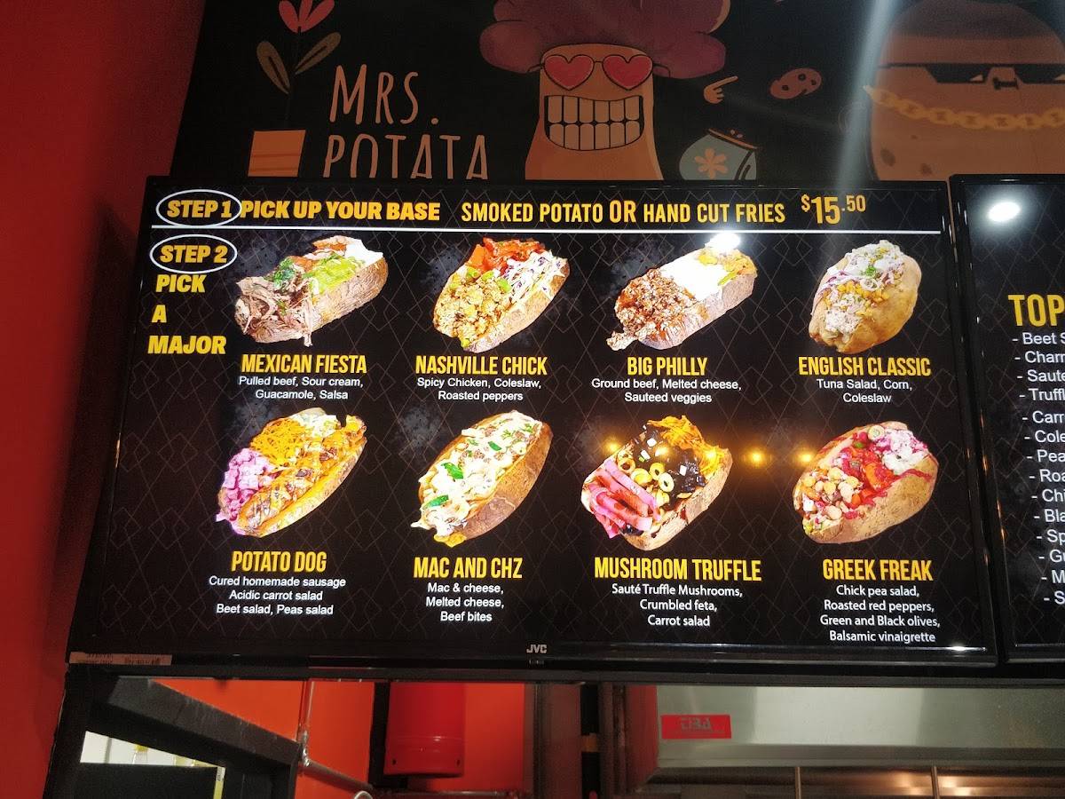 Menu at Potato Bar, Mississauga