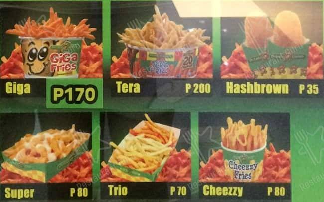Menu at Potato Corner pub & bar, Cebu City, Gaisano Grand Minglanilla ...