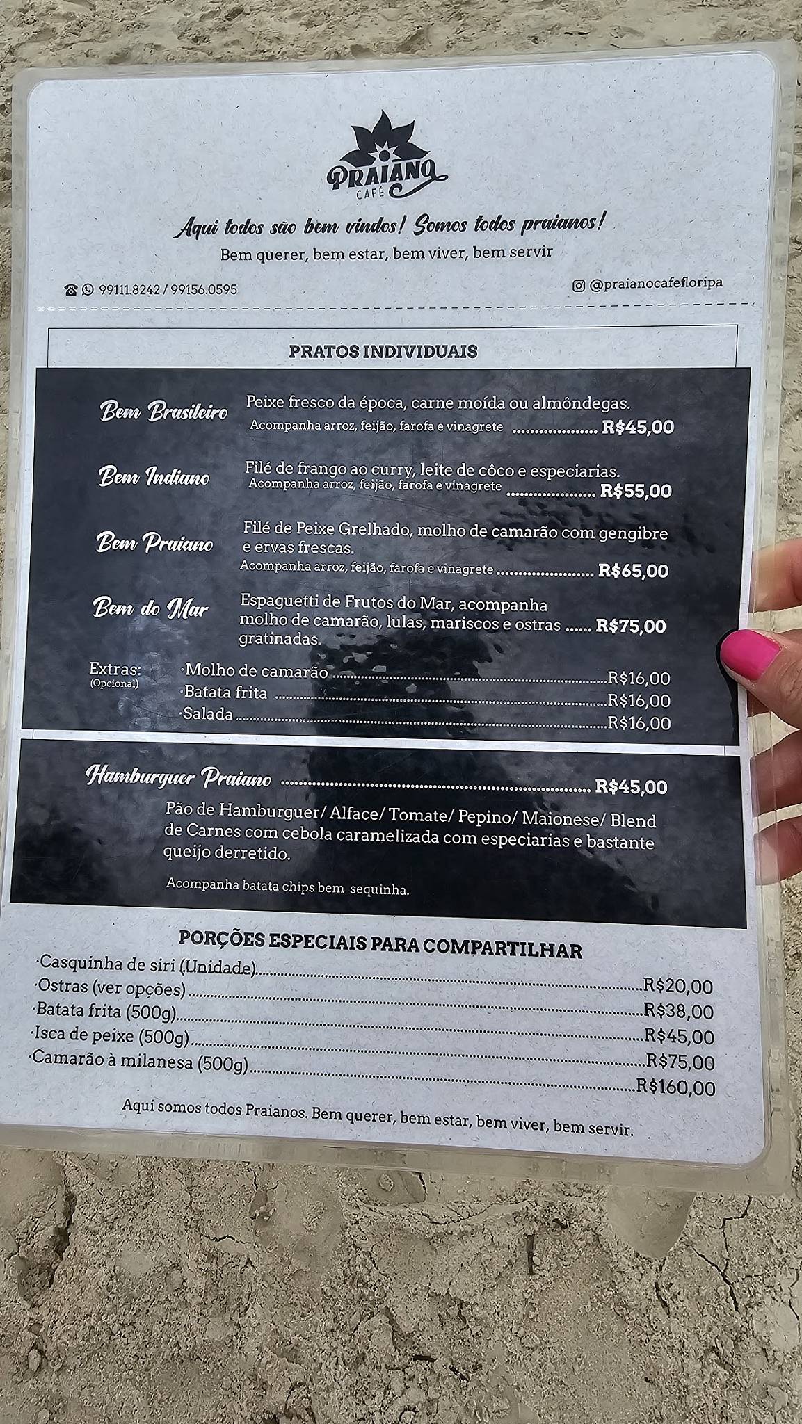 Menu em Praiano Café e Bistrô, Florianópolis, R. Osni Régis