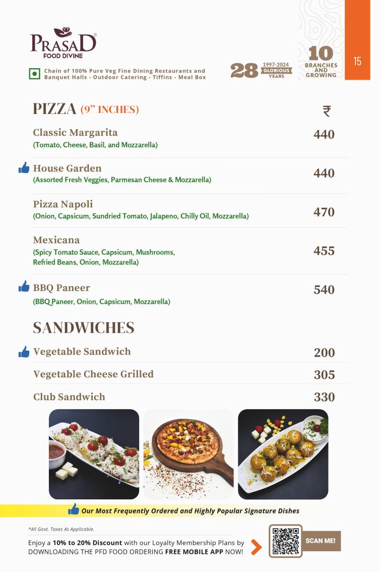 Menu at Prasad Food Divine, Badlapur