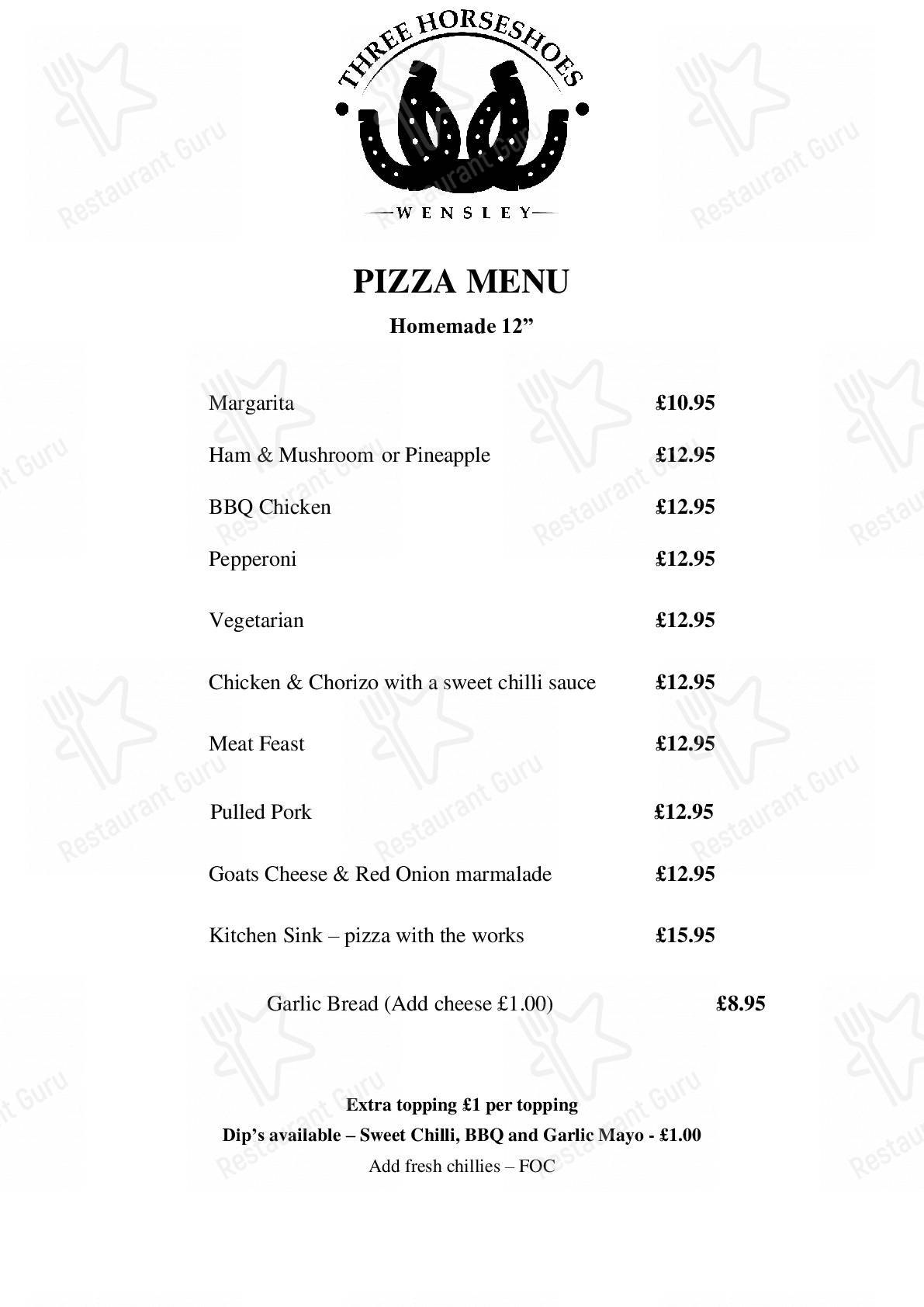 Menu at Premier Inn Holyhead hotel restaurant, Holyhead