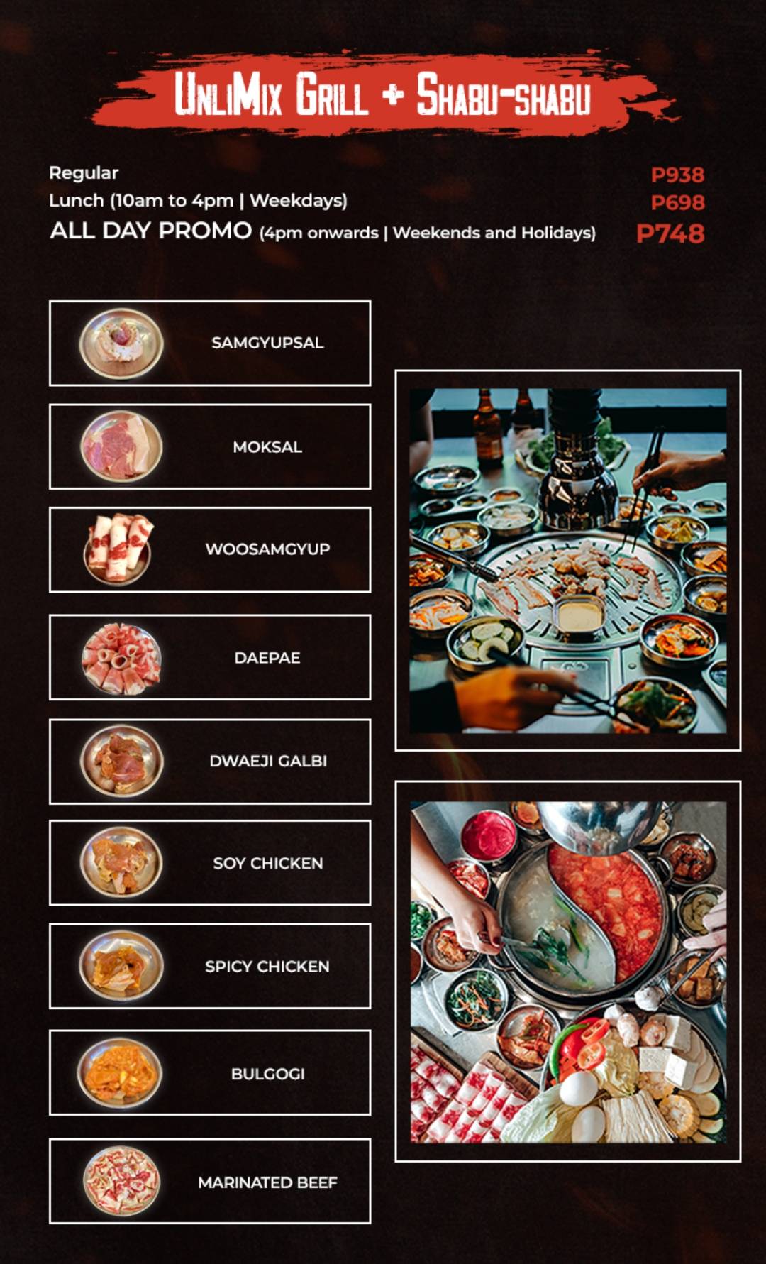 Menu at Premier The Samgyupsal - The Rise restaurant, Makati