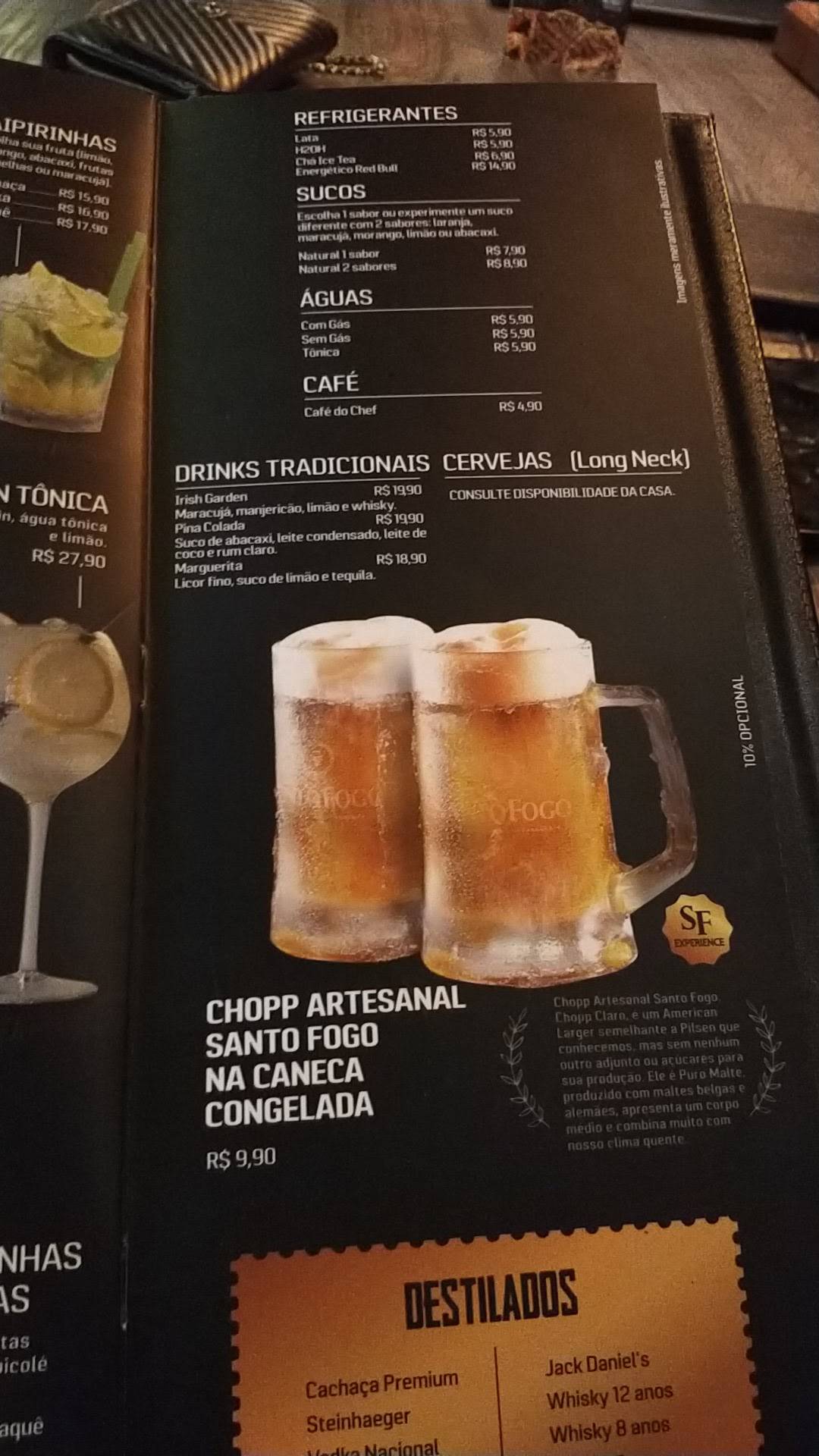 Menu at Fogo & Sal Steakhouse, Presidente Prudente