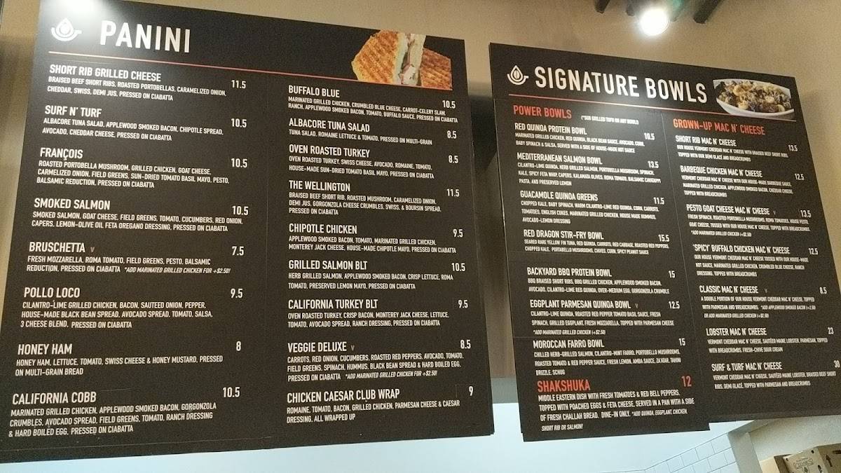 Menu at Pressed Cafe Burlington, Burlington