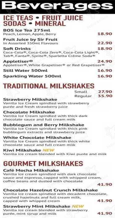 Menu at Wiesenhof Groenkloof restaurant, Pretoria, 50 George Storrar Dr