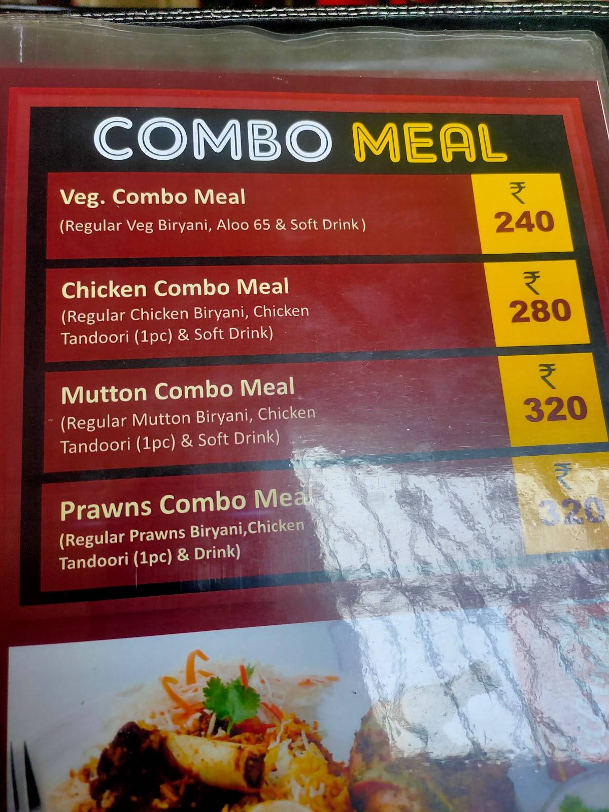 Menu at Pride Kitchen Hyderabadi Biryani, India, QR46+CQR