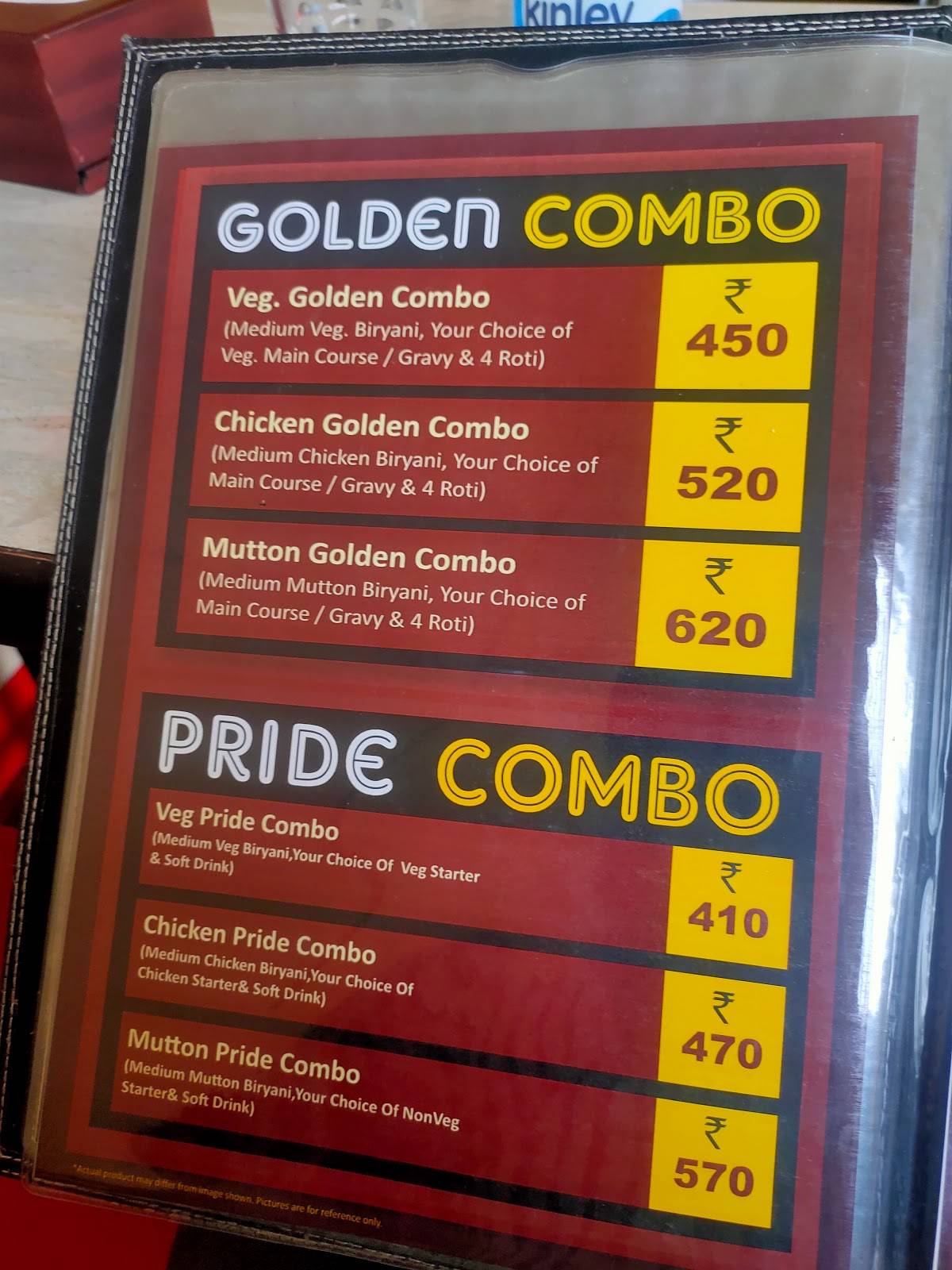Menu at Pride Kitchen Hyderabadi Biryani, India, QR46+CQR