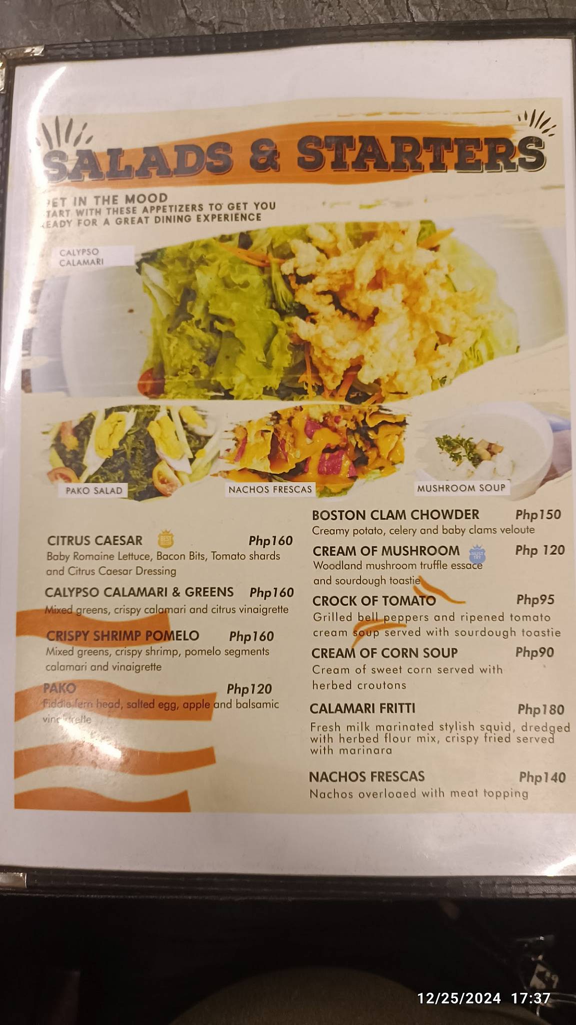Menu at Primo's Resto restaurant, Ligao, National Hwy