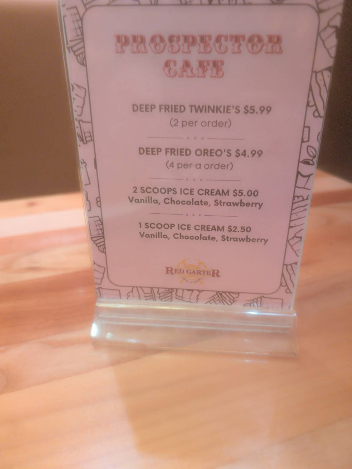 Menu at Prospector Cafe, West Wendover, Wendover Blvd