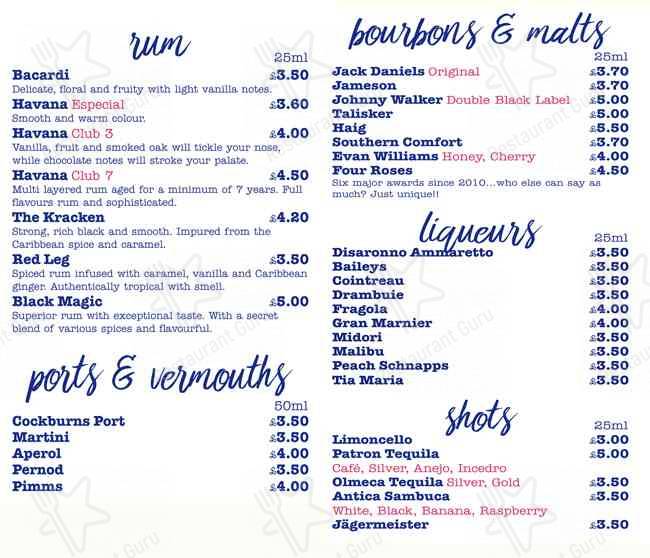 Menu at Beach House Bistro & Bar, Blackpool, Festival House The