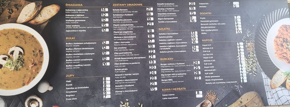 Menu at Bistro Janeta pub & bar, Raciborz