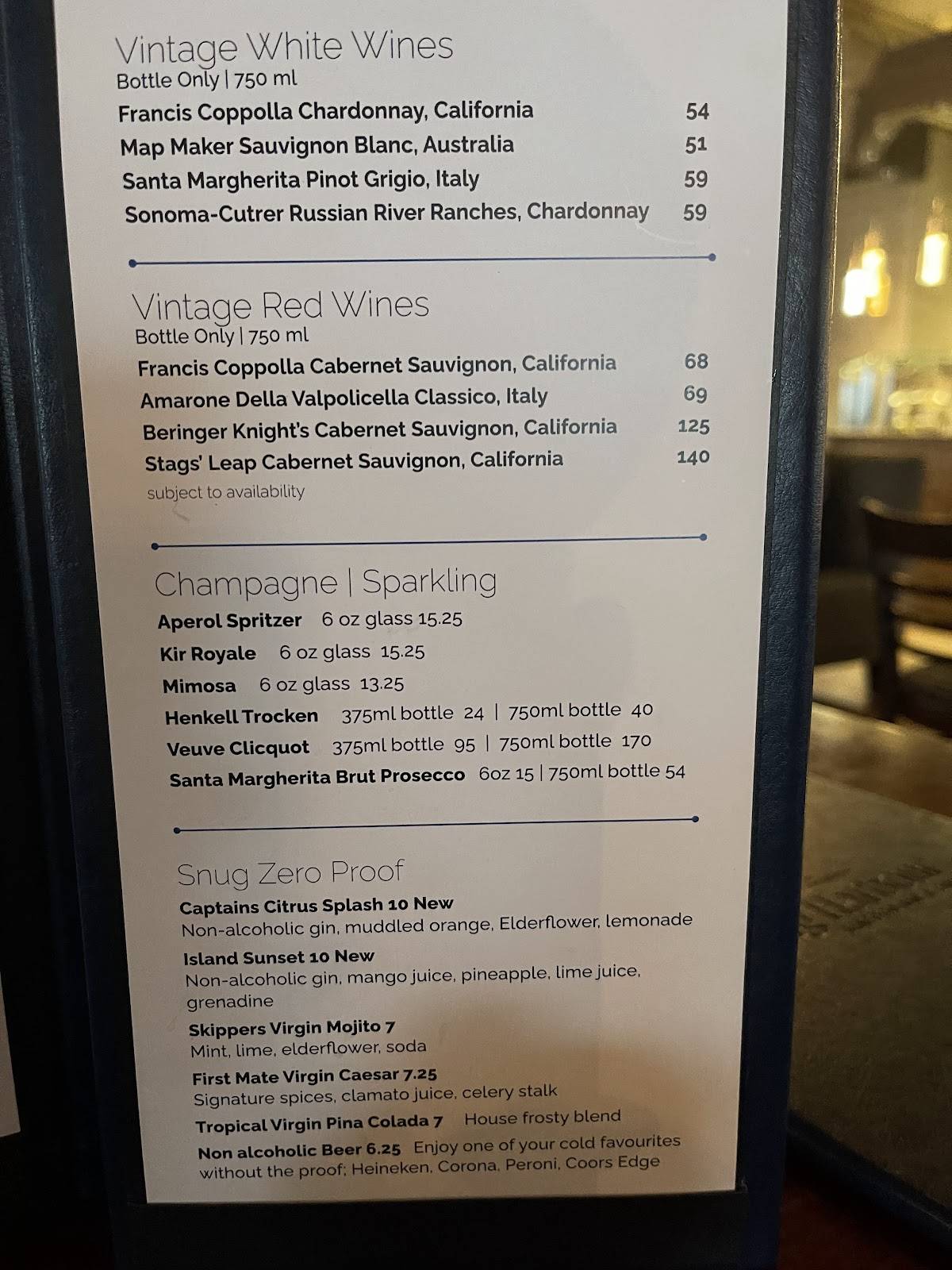 Menu at Boxcar Social Harbourfront pub & bar, Toronto, 235 Queens Quay W