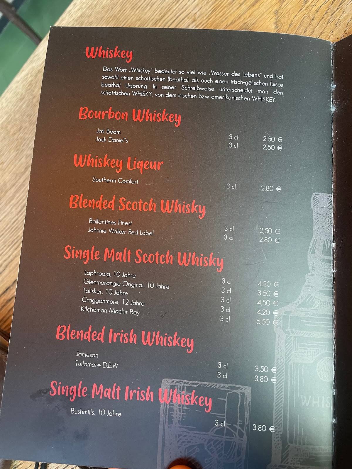 Menu at Café Einstein Emden pub & bar, Emden