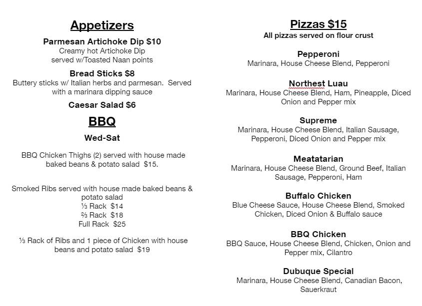 Menu at Capitol Bar, Boise