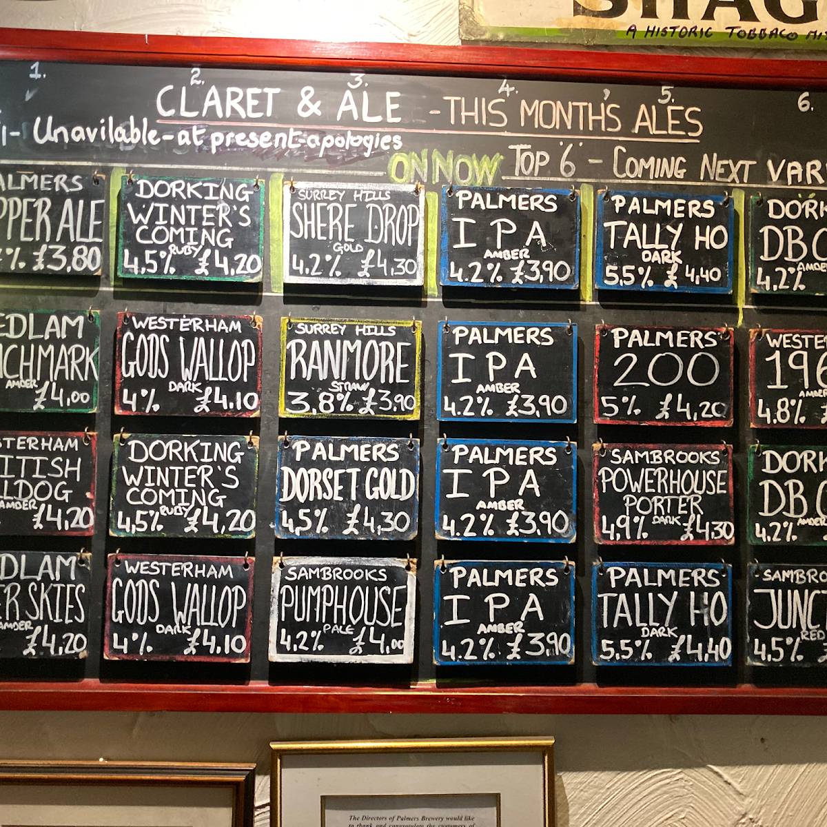 Menu at Claret & Ale pub & bar, Croydon