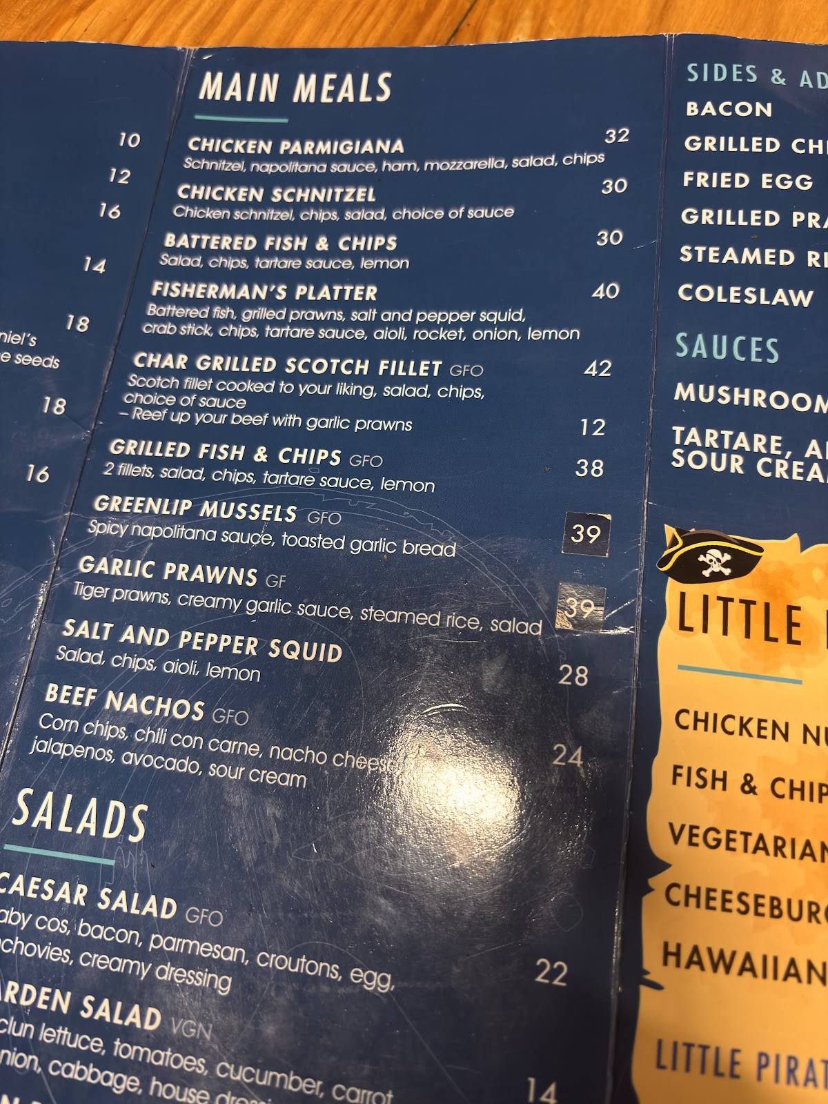 Menu at Endeavour Tavern pub & bar, Lancelin
