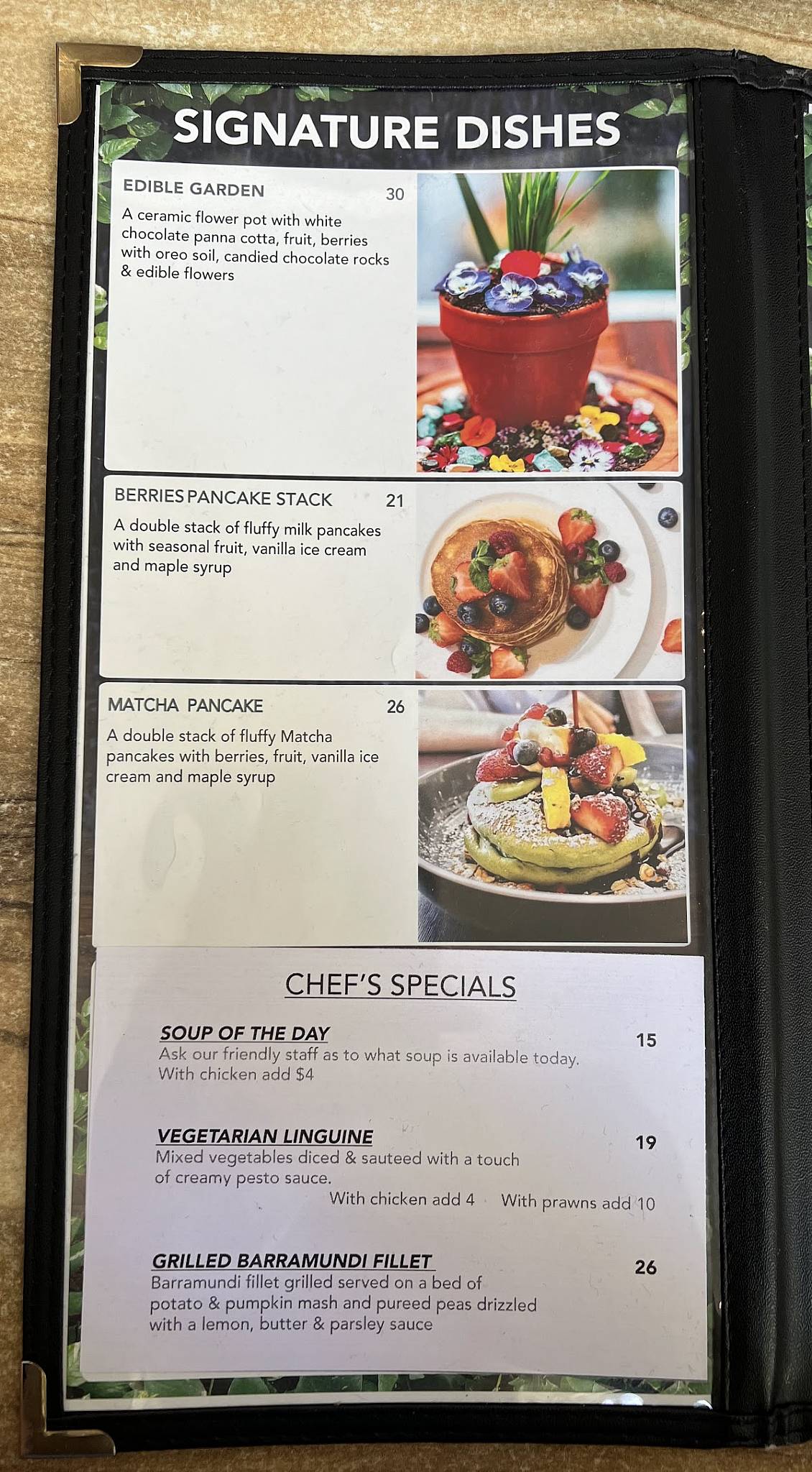 Menu at Eternity Cafe Town Hall Station, Sydney