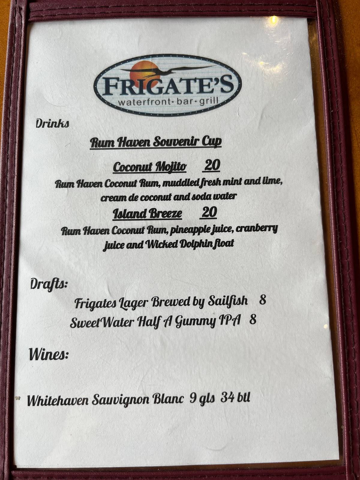 Menu at Frigate's Waterfront Bar & Grill - Melbourne, Melbourne