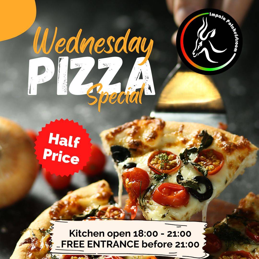 Menu at Impala Nightclub, Potchefstroom