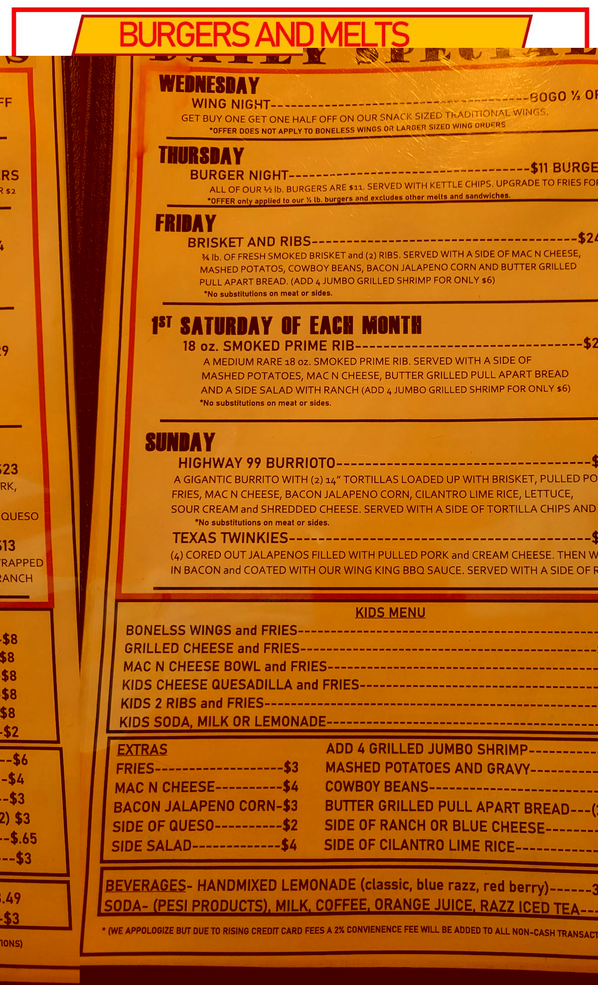Menu at Minnesota Wing King pub & bar, Saint Peter