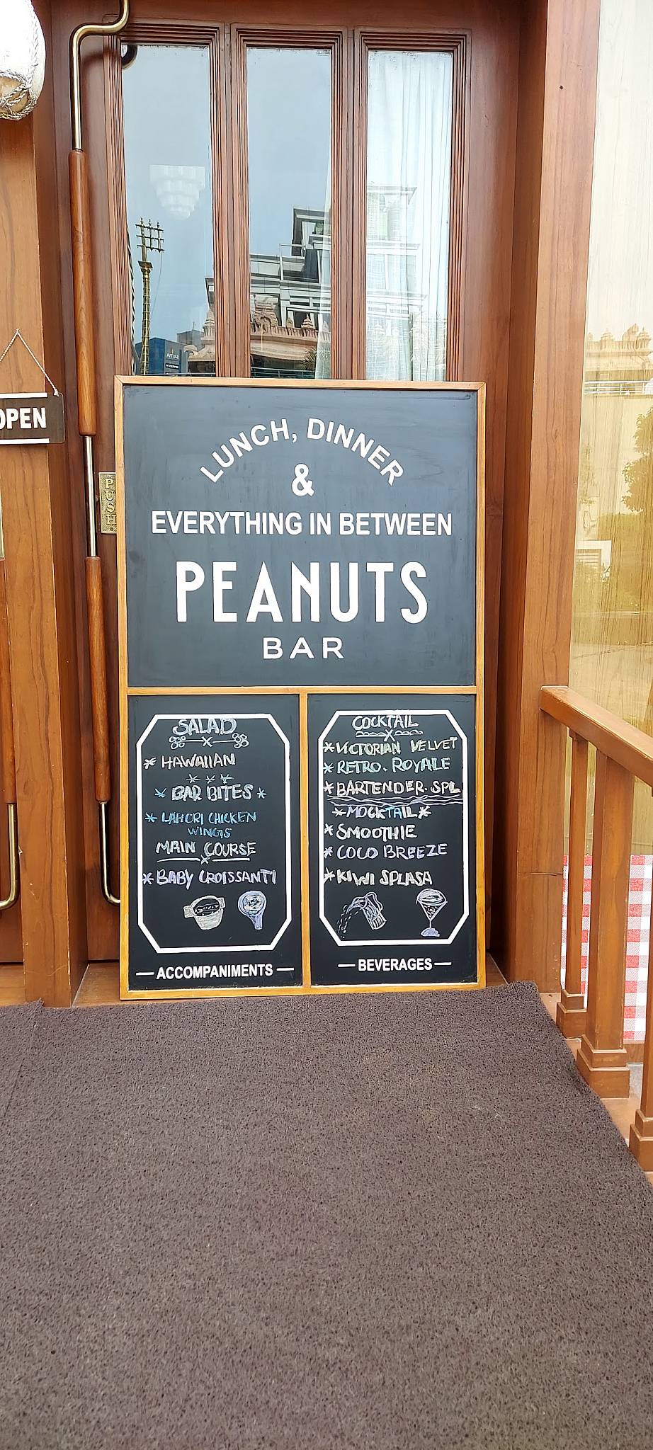 Menu at Peanuts Bar, Hyderabad