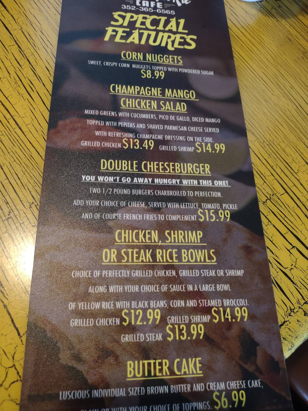 Menu at Ramshackle Cafe, Leesburg