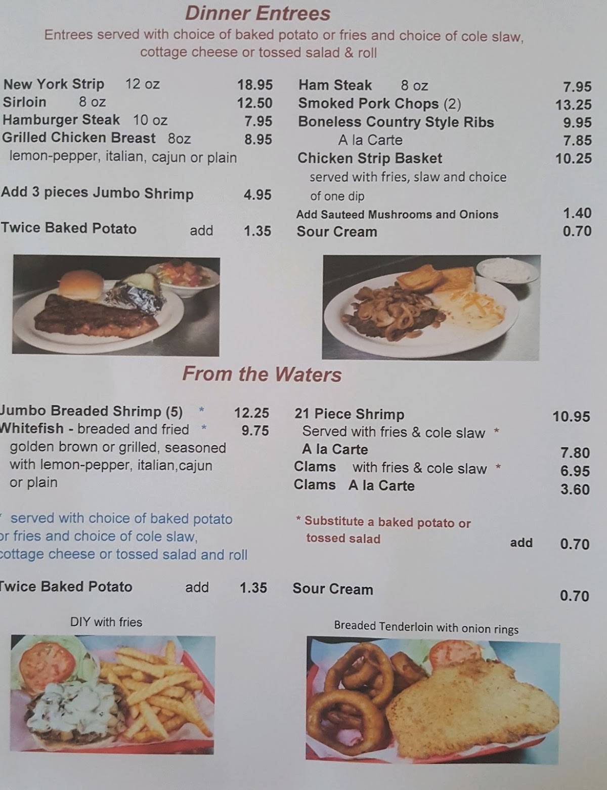 Menu at Red Dog Saloon pub & bar, Muncie