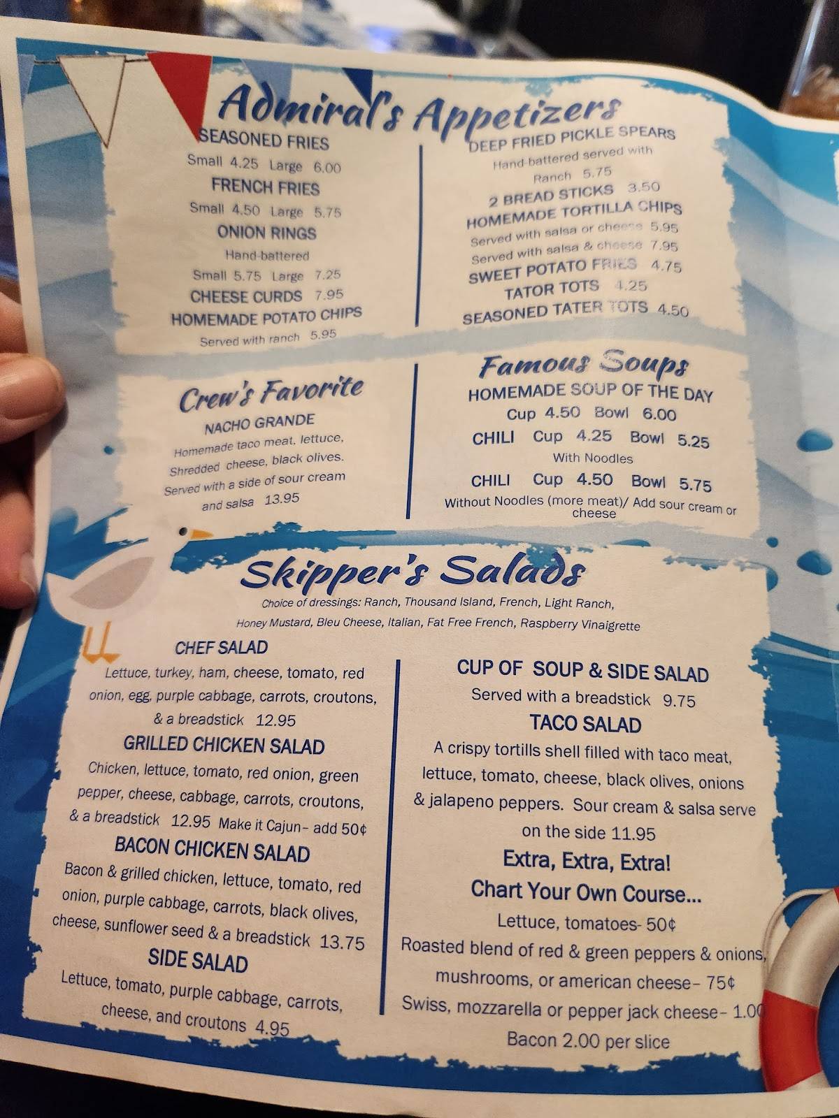 Menu at River Street Pier pub & bar, Green Bay