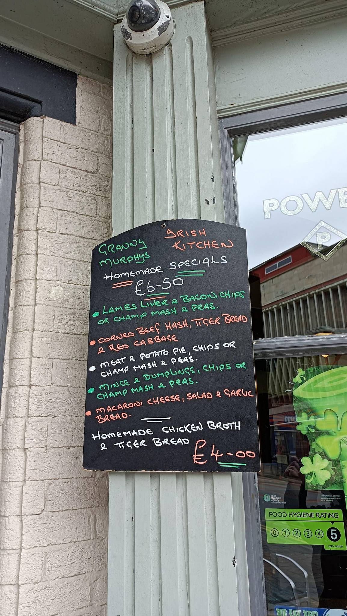 Menu at Scruffy Murphys pub & bar, Blackpool