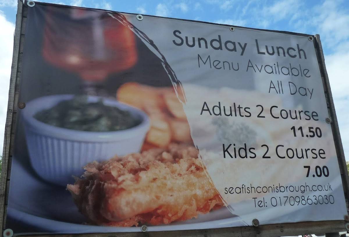 Menu at Sea Fish pub & bar, Conisbrough