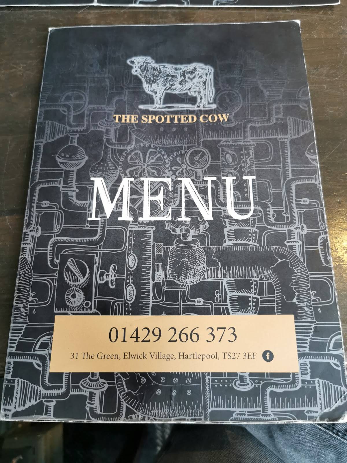 Menu at Spotted Cow pub & bar, Hartlepool, 31 The Grn