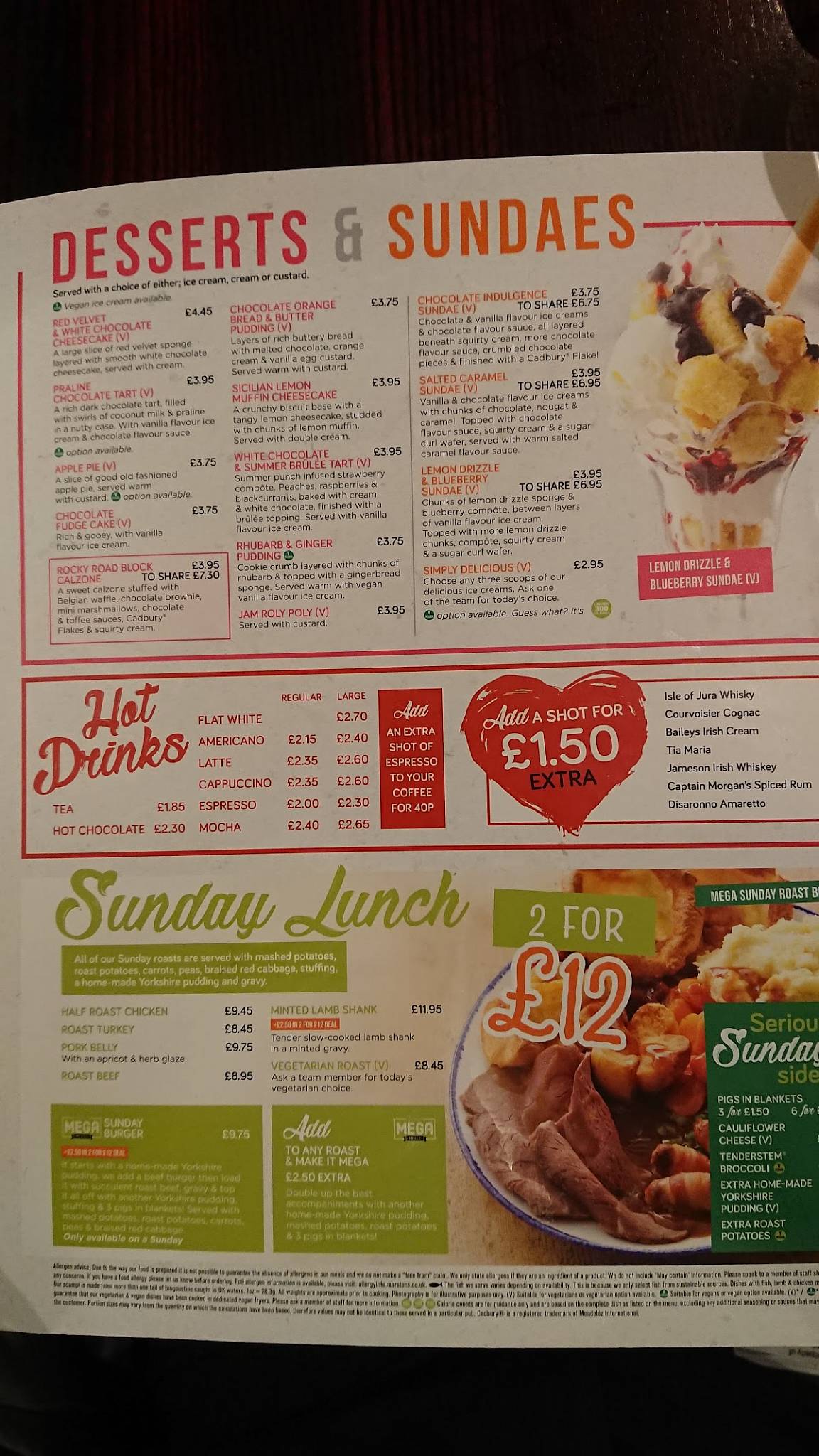 Menu at Station Pilot pub & bar, Crewe