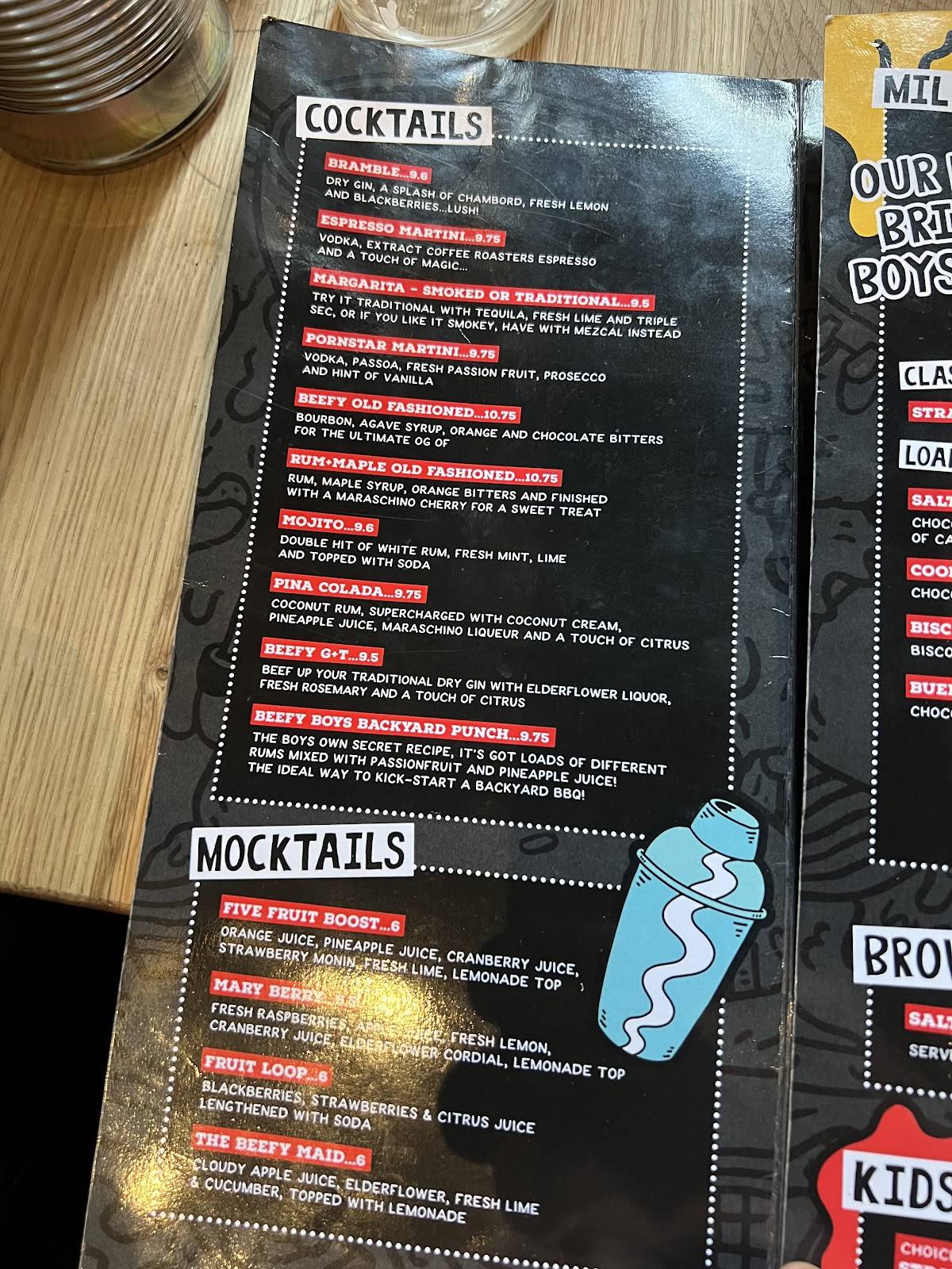 Menu at The Beefy Boys pub & bar, Hereford