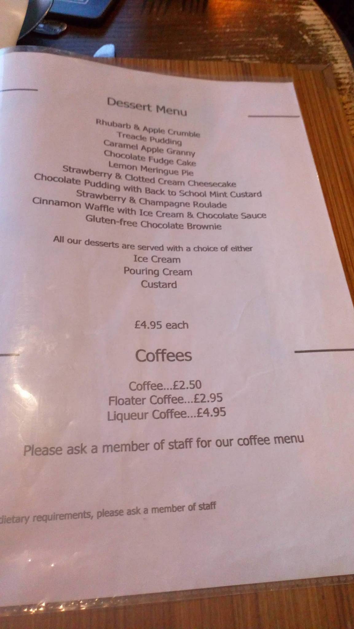 Menu at The Black Ladd pub & bar, Oldham