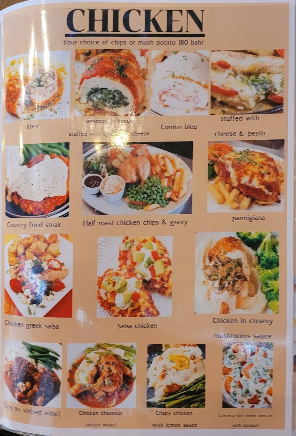 Menu at The Country Grill pub & bar, Udon Thani